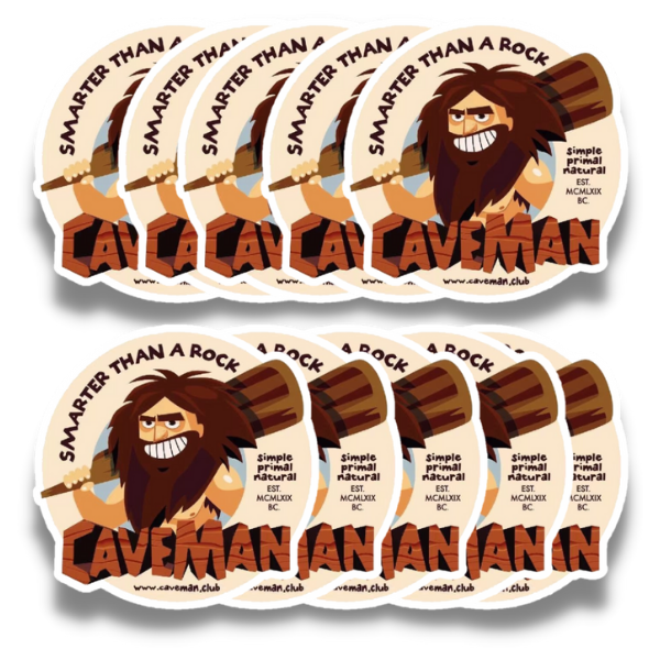 Caveman Stickers (10 PCS) – Original Caveman